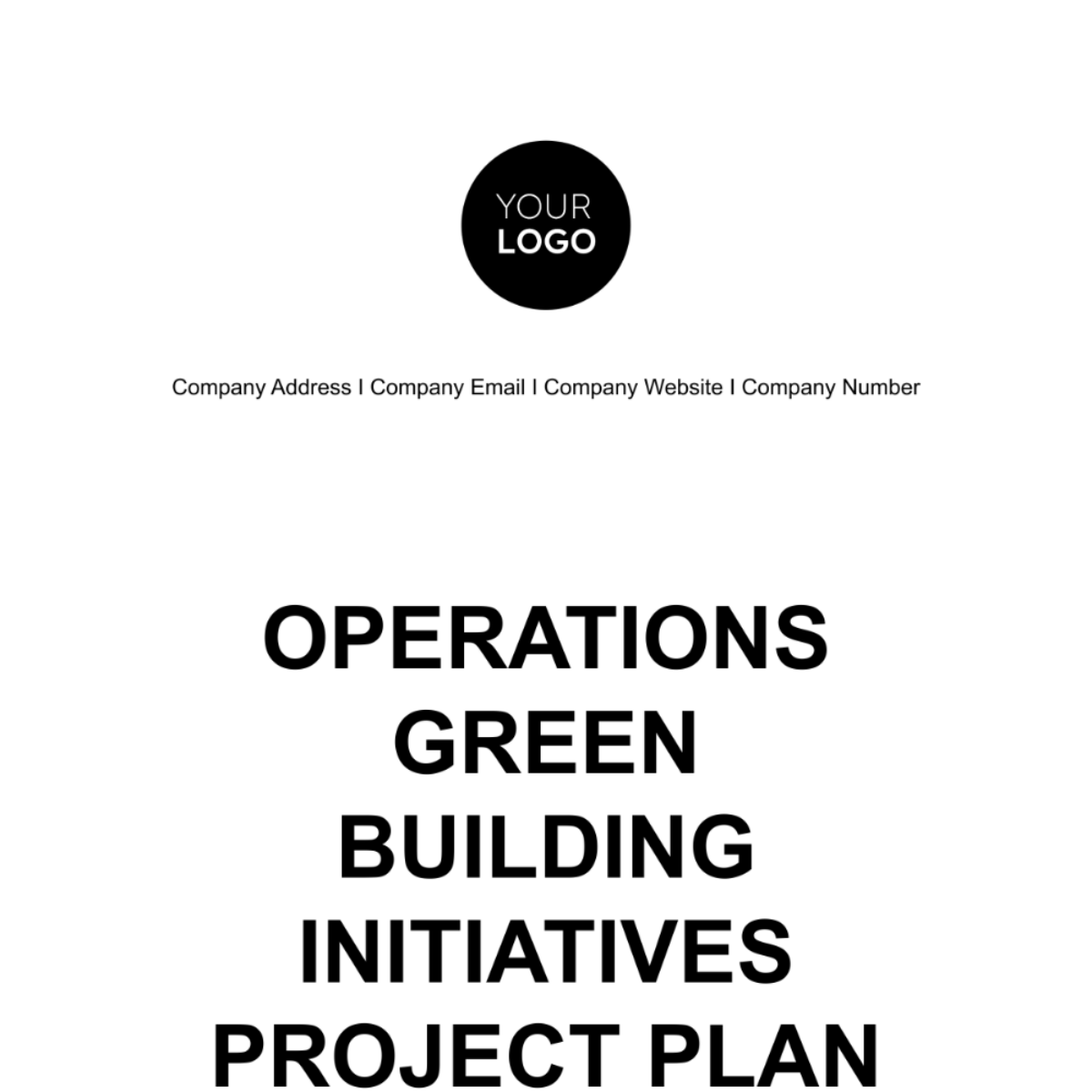 Operations Green Building Initiatives Project Plan Template - Edit ...