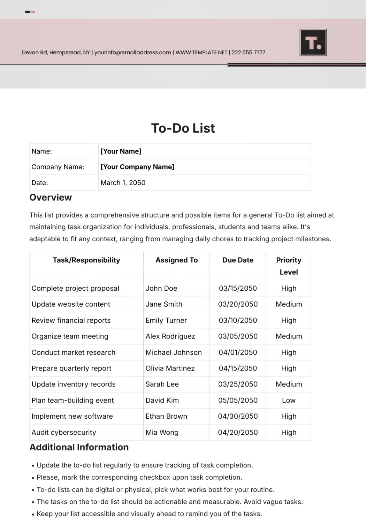 Free Call List Template Edit Online Download Template