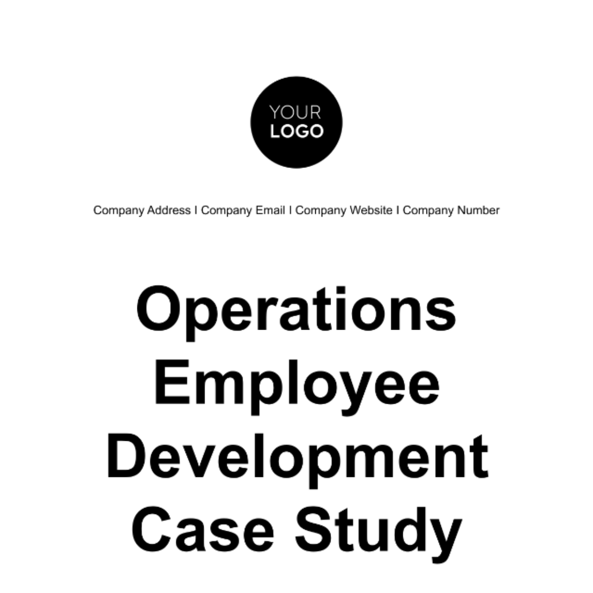 Operations Employee Development Case Study Template - Edit Online ...