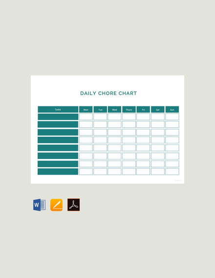 30+ Weekly Chore Chart Templates - DOC, Excel