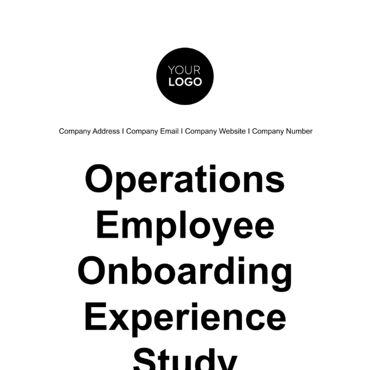 Operations Employee Onboarding Experience Study Template - Edit Online & Download Example ...