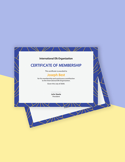 7+ FREE Membership Certificate Templates - Word (DOC) | PSD | InDesign ...