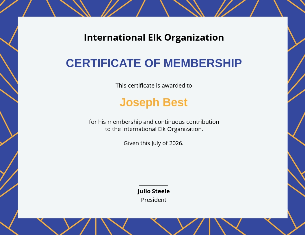 Club Membership Certificate Template - Download in Word, Google Docs ...