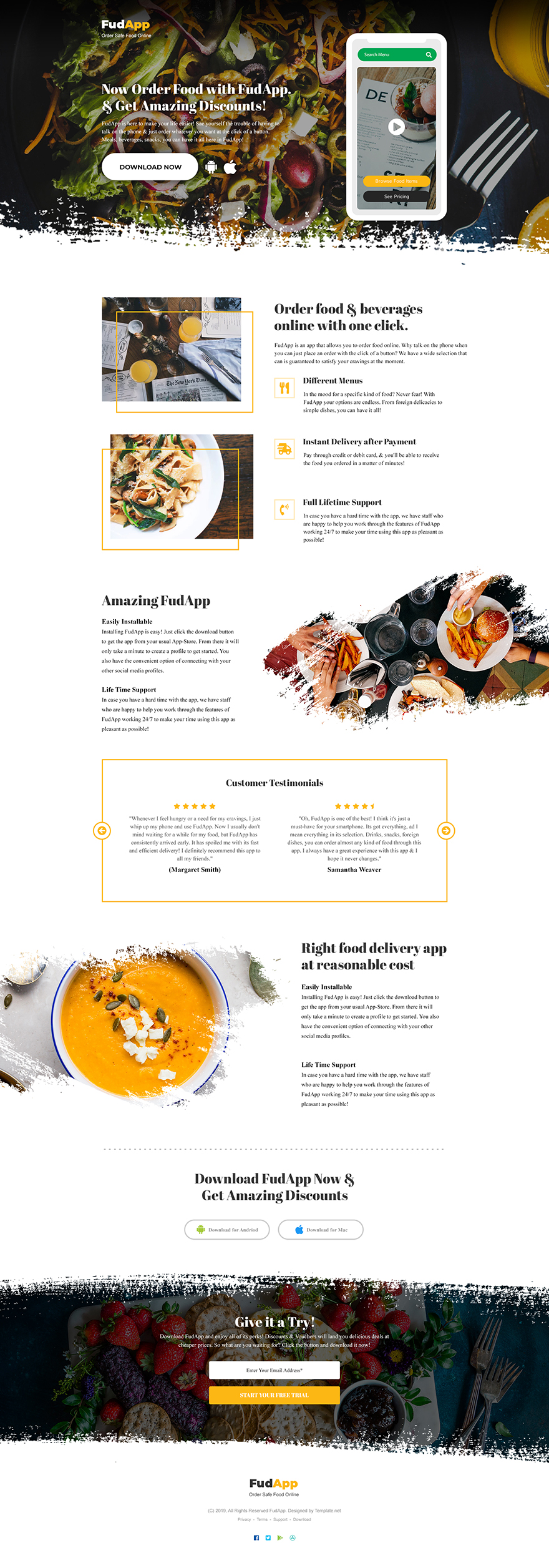 Free Social App Landing Page Template - HTML5, PSD | Template.net