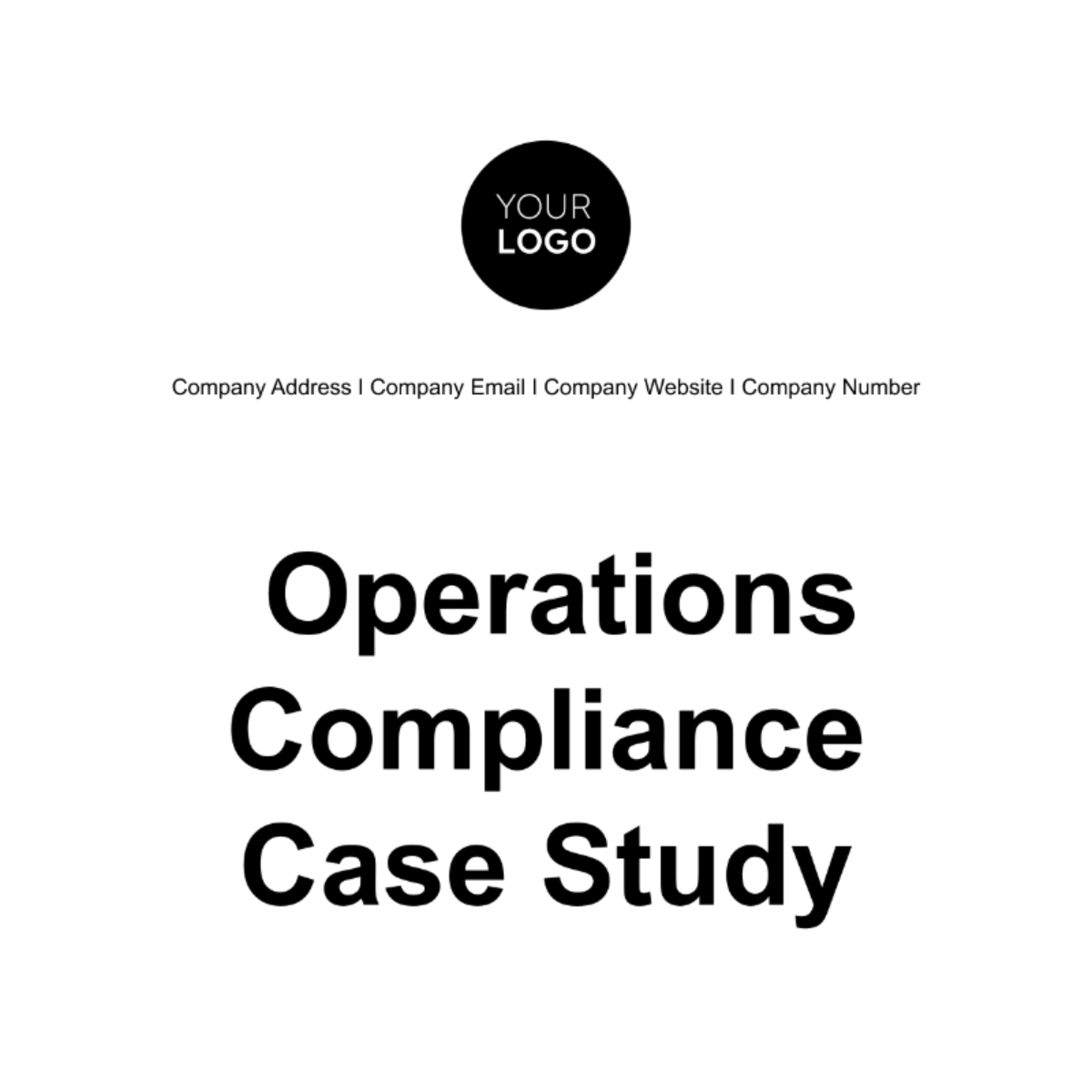 Operations Compliance Case Study Template - Edit Online & Download ...