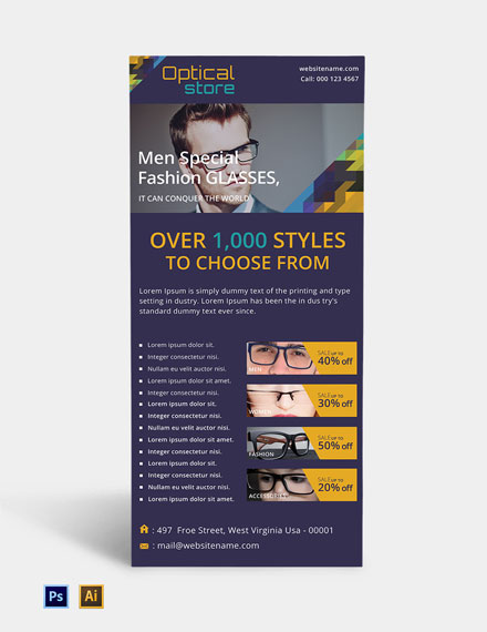 Ice Cream Shop Store Rack Card Template in Word, PDF | Template.net