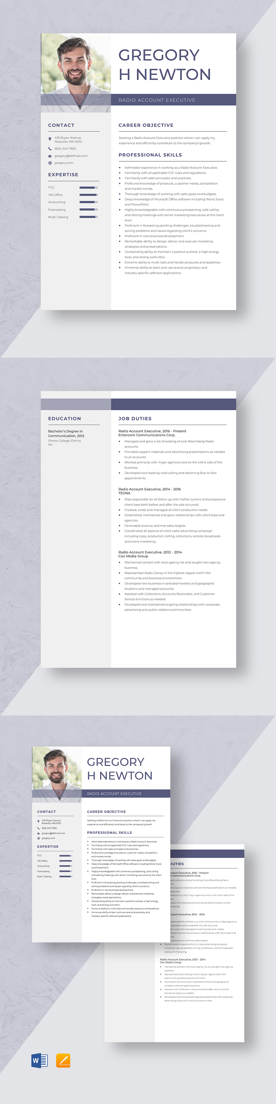 Free Radio Operator Resume Template - Word, Apple Pages | Template.net