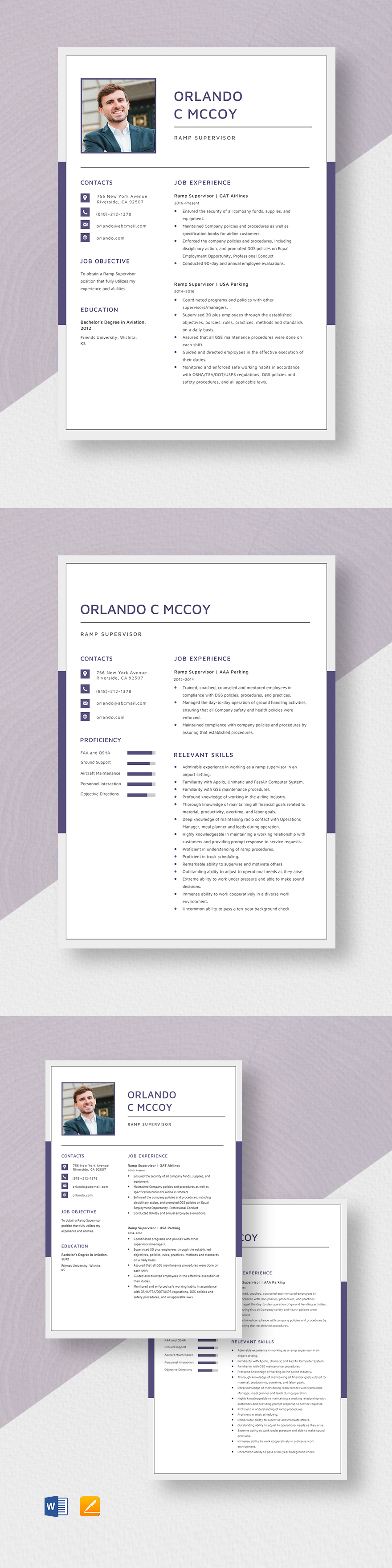 Free Airline Ramp Agent Resume Template - Word, Apple Pages | Template.net