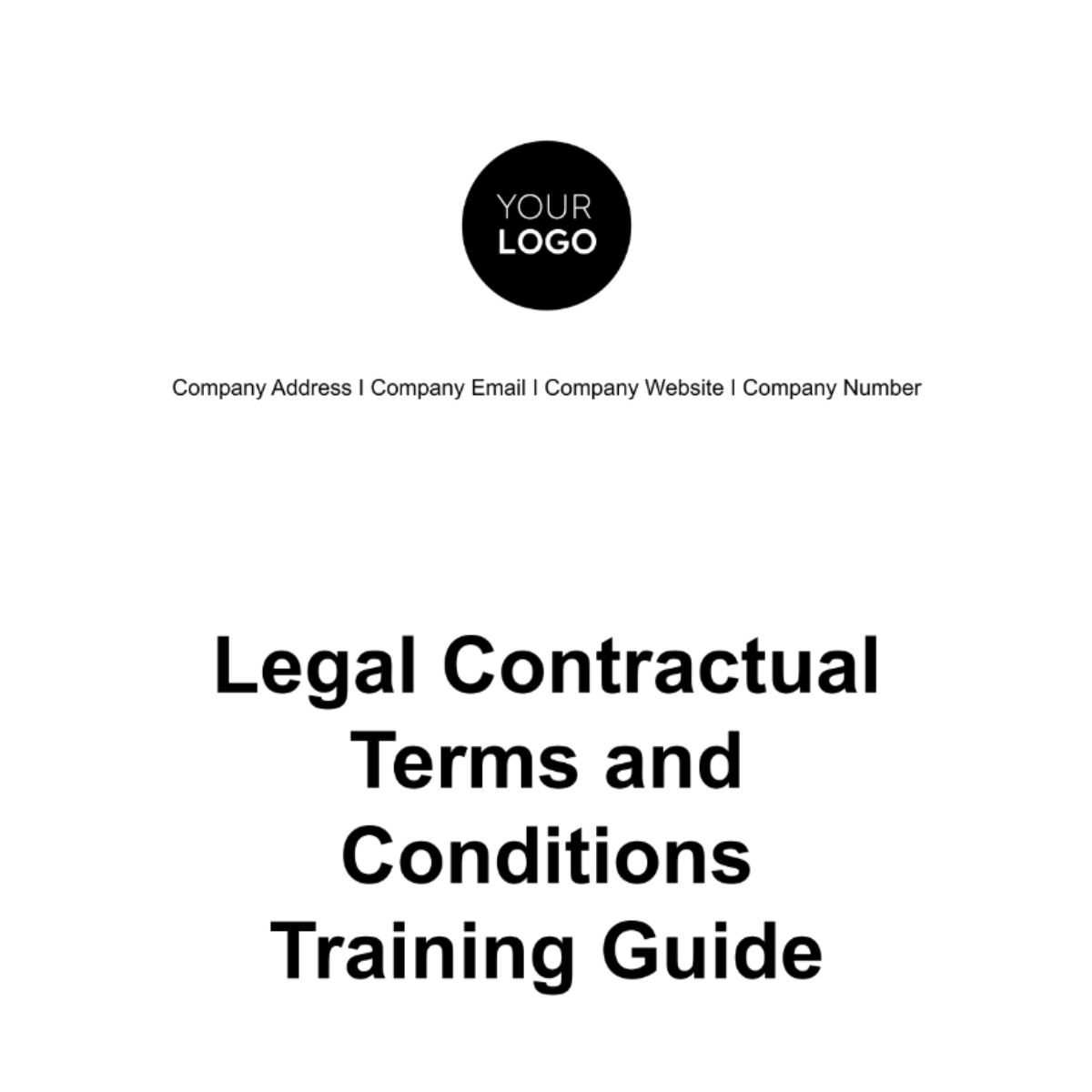 Legal Contractual Terms and Conditions Training Guide Template - Edit ...
