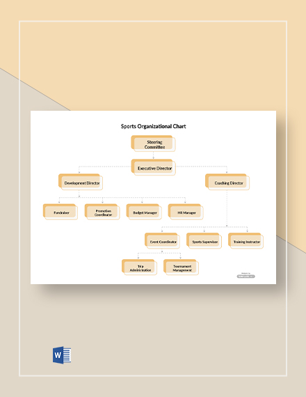 Free Sports Organizational Chart Template - Word | Template.net