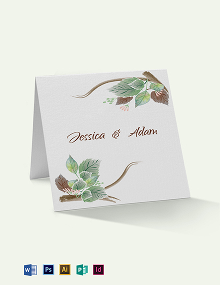 Free Delicate Lace Place Wedding Place Card Template Illustrator 