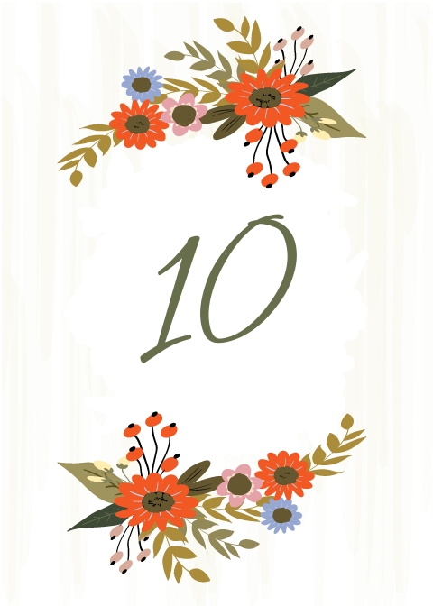 Printable Wedding Table Card Template [Free PDF] - Word (DOC) | PSD ...