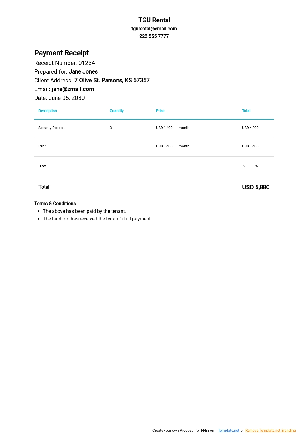Payment Receipt Template Google Docs Google Sheets Excel Word 