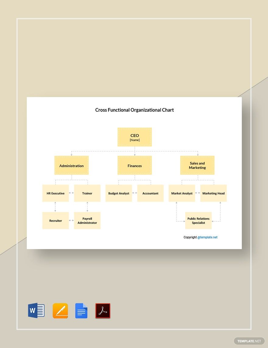 FREE Cross Functional Organizational Chart Pages Template Download 
