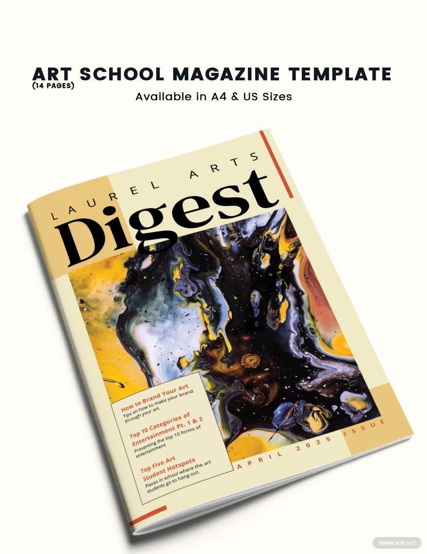 Art School Magazine Template Download In Word Apple Pages Publisher InDesign Template