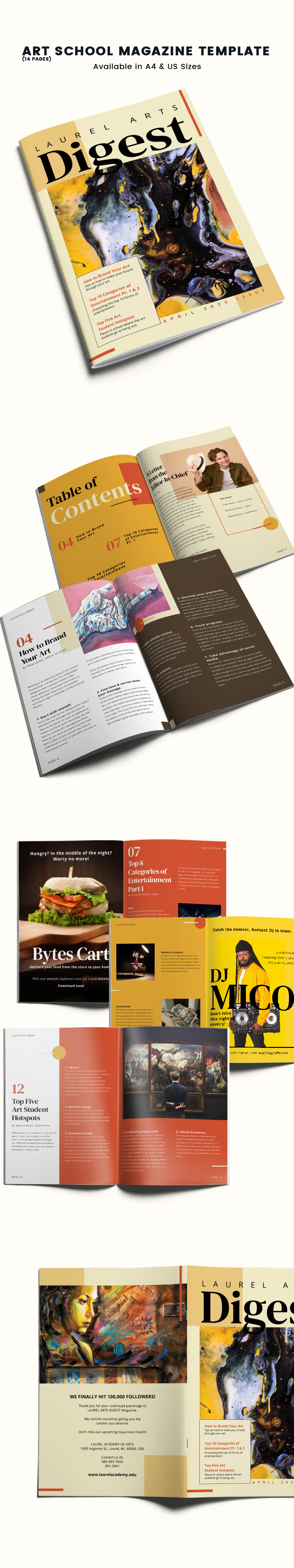Rupane Art Magazine Template - InDesign, Word | Template.net