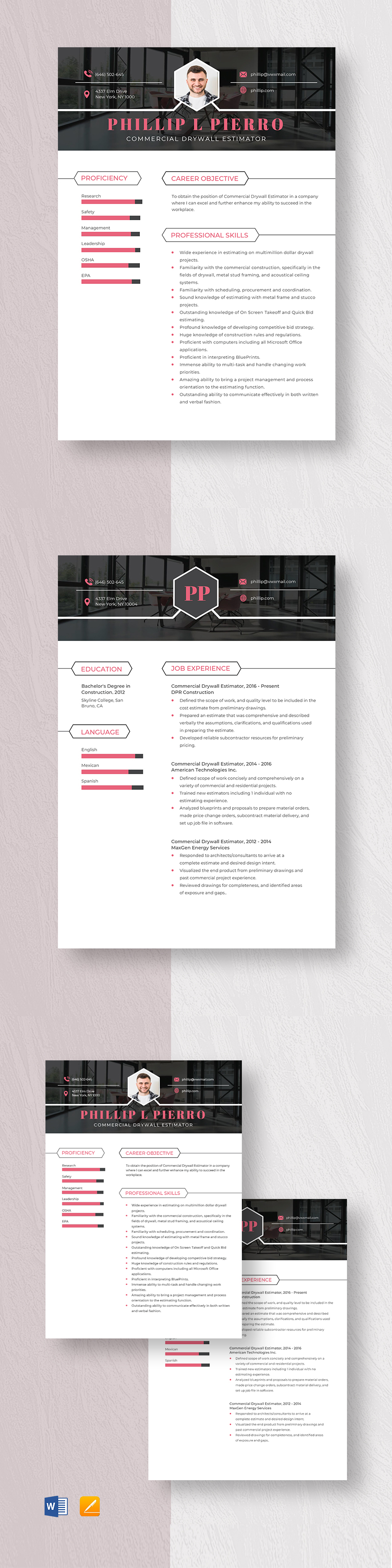 Free Electrical Estimator Resume Template - Word, Apple Pages ... Free Electrical Estimator Resume Template - Word, Apple Pages ...