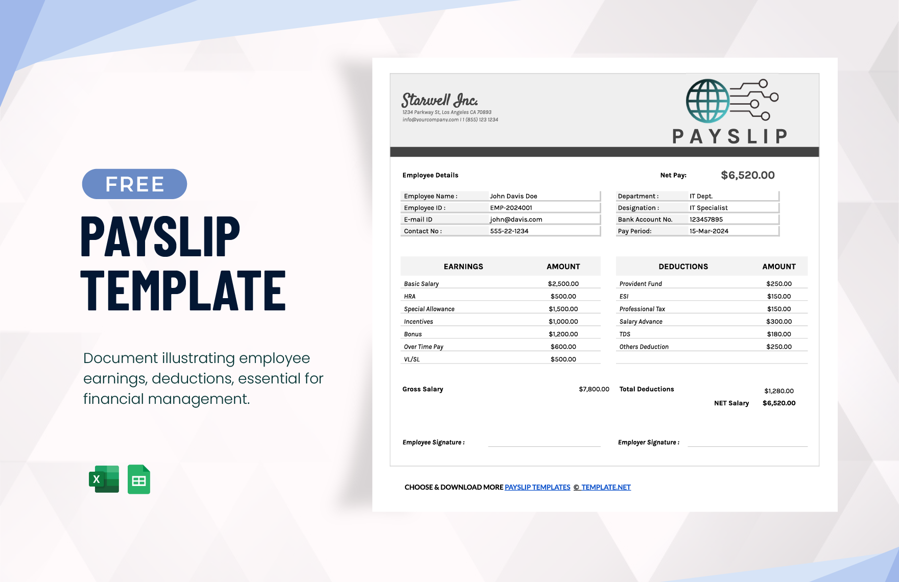 Employee Payslip Template For Ms Excel Excel Templates Excel Templates Employee Payslip Template For Ms Excel Excel Templates Excel Templates