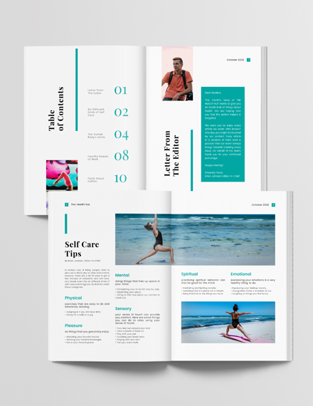 Health Magazine Cover Photoshop Template Addictionary