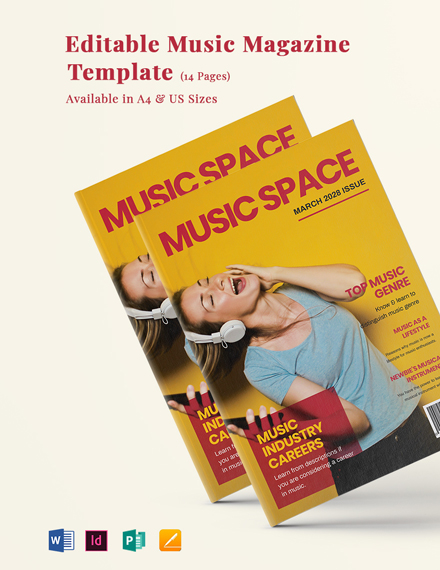 Music Magazine Cover Template - Illustrator, InDesign, Word, Apple ...