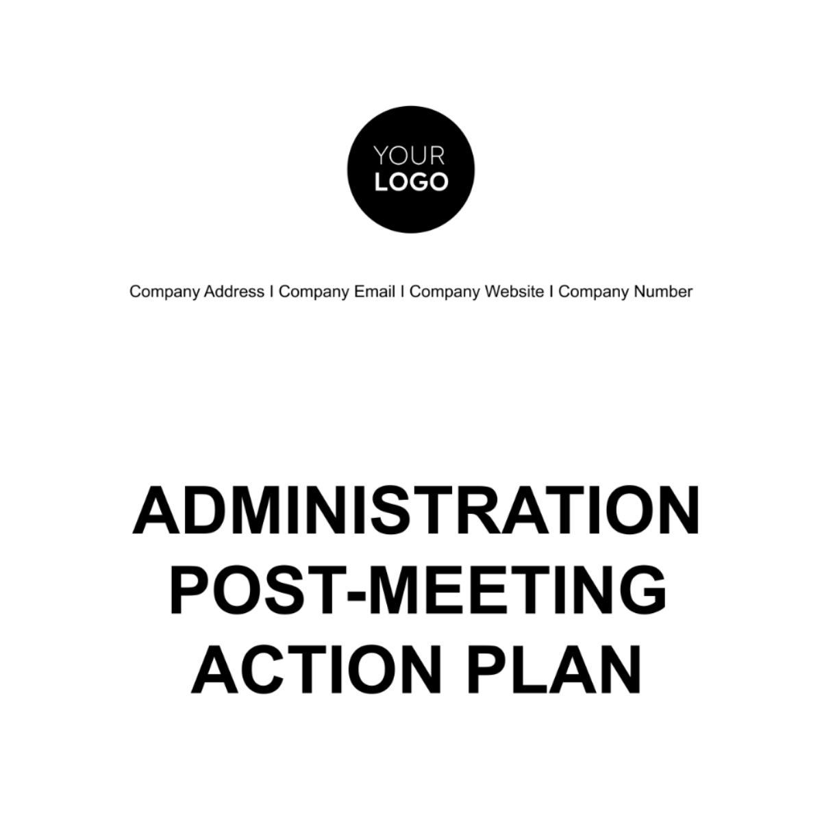Administration Post-Meeting Action Plan Template - Edit Online ...