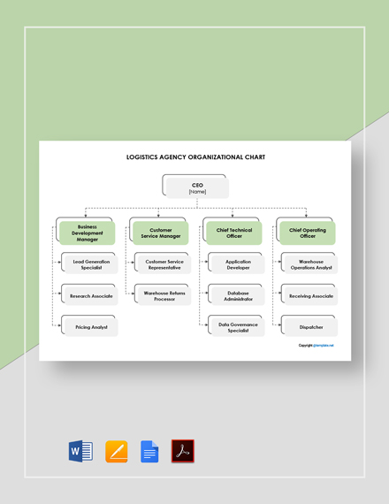 Insurance Agency Organizational Chart Template - Word | Apple Pages ...