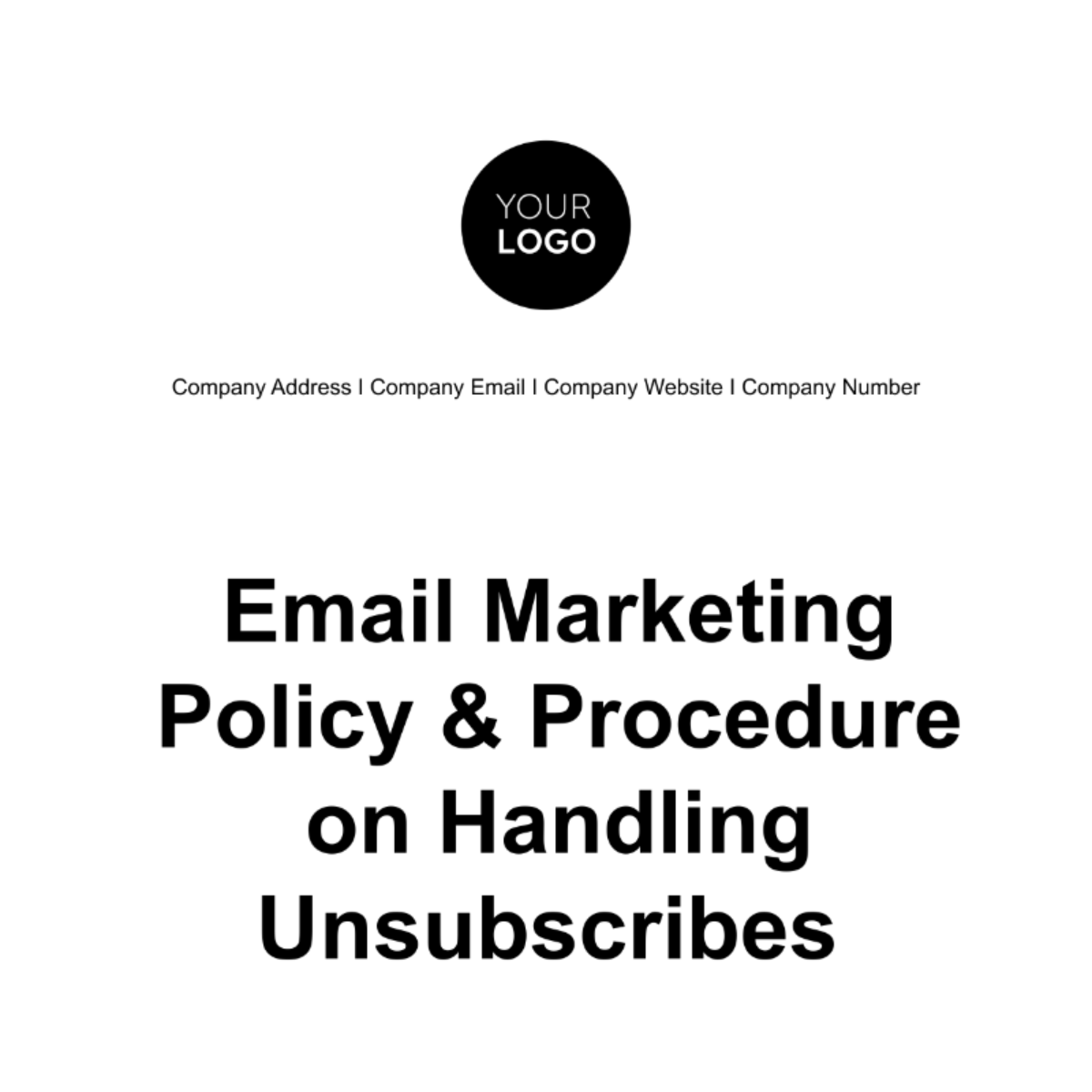 Email Marketing Policy & Procedure for List Management Template - Edit ...