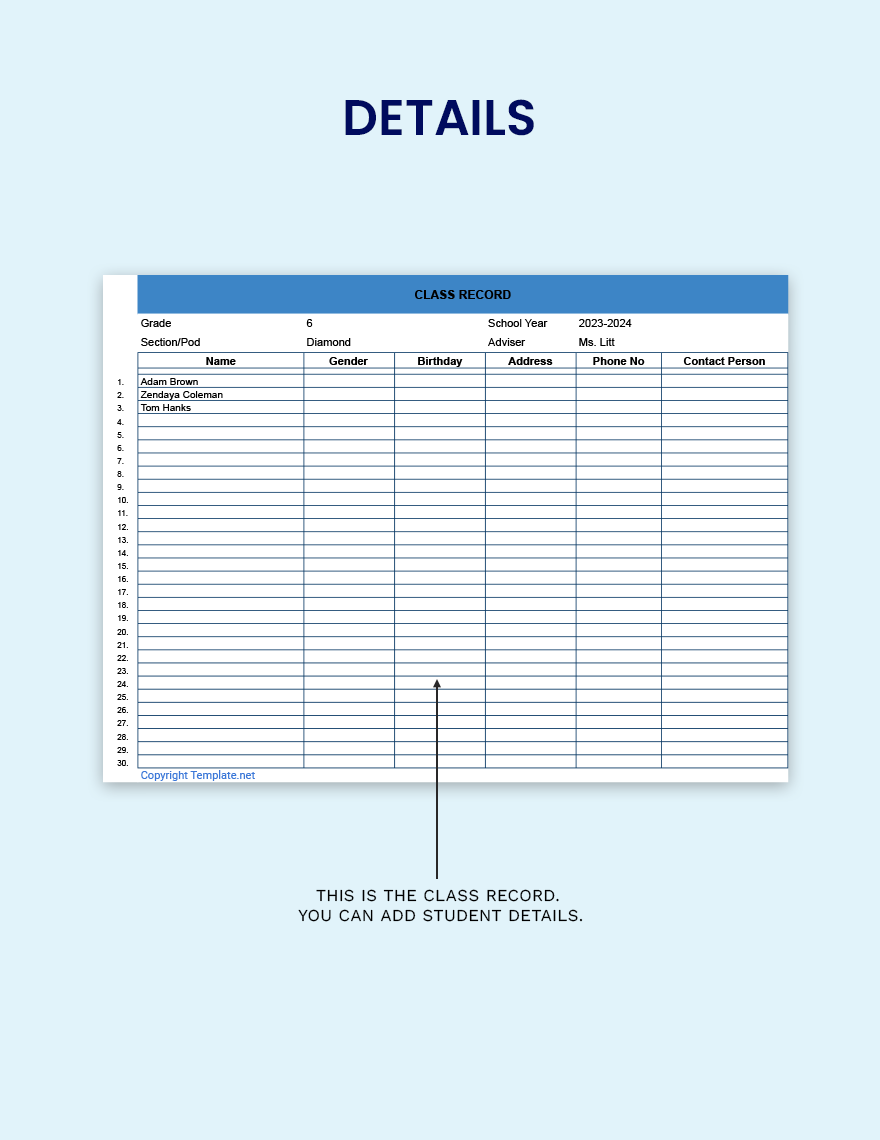 Teacher Grade Sheet Template - Google Docs, Google Sheets, Excel, Word ...