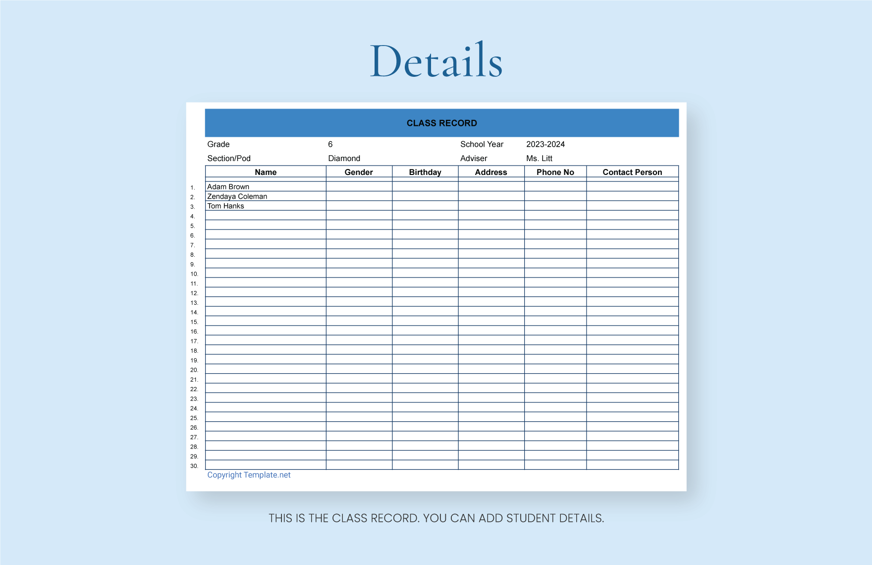 Teacher Grade Sheet Template - Download in Word, Google Docs, Excel ...