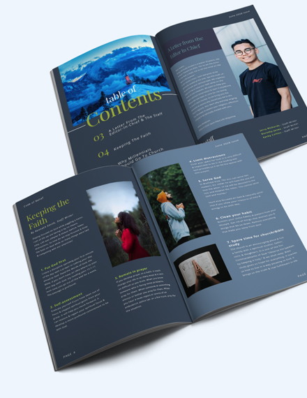 Church Campaign Magazine Template - InDesign, Word, Apple Pages ...