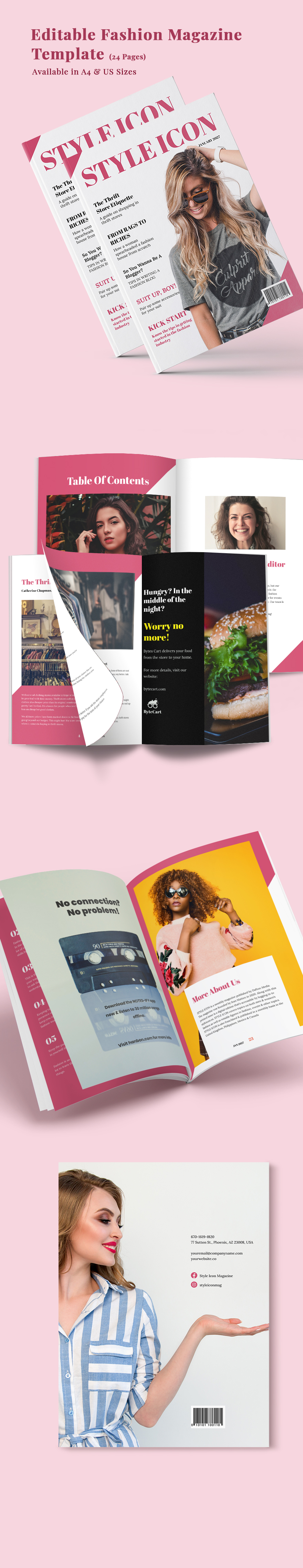 Fashion Magazine Template - InDesign, PSD | Template.net