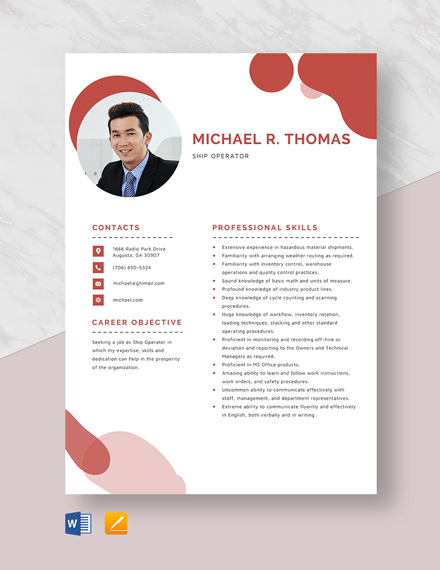 Free Cruise Ship Chef Resume - Download in Word, Apple Pages | Template.net