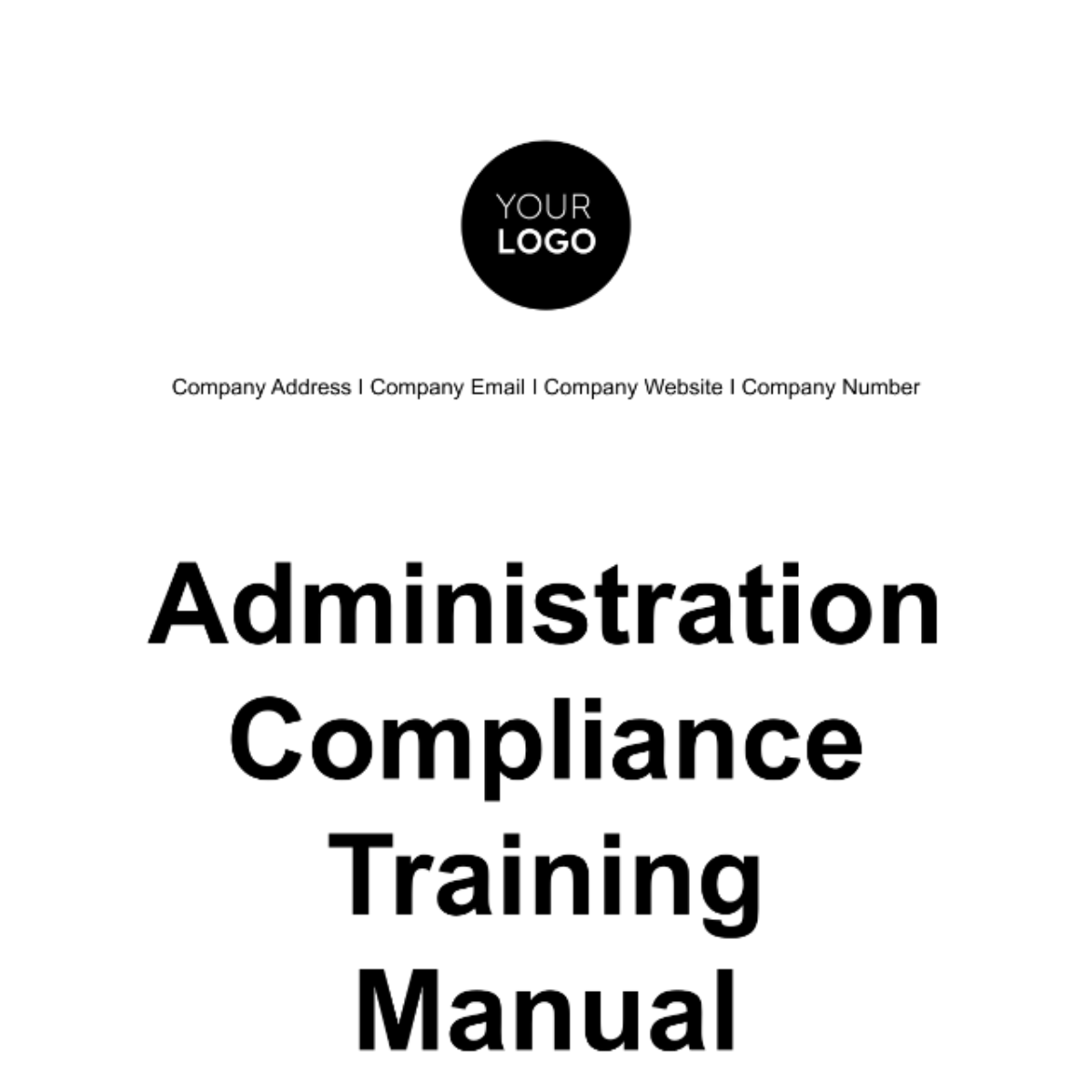 Administration Compliance Training Manual Template - Edit Online & Download Example | Template.net
