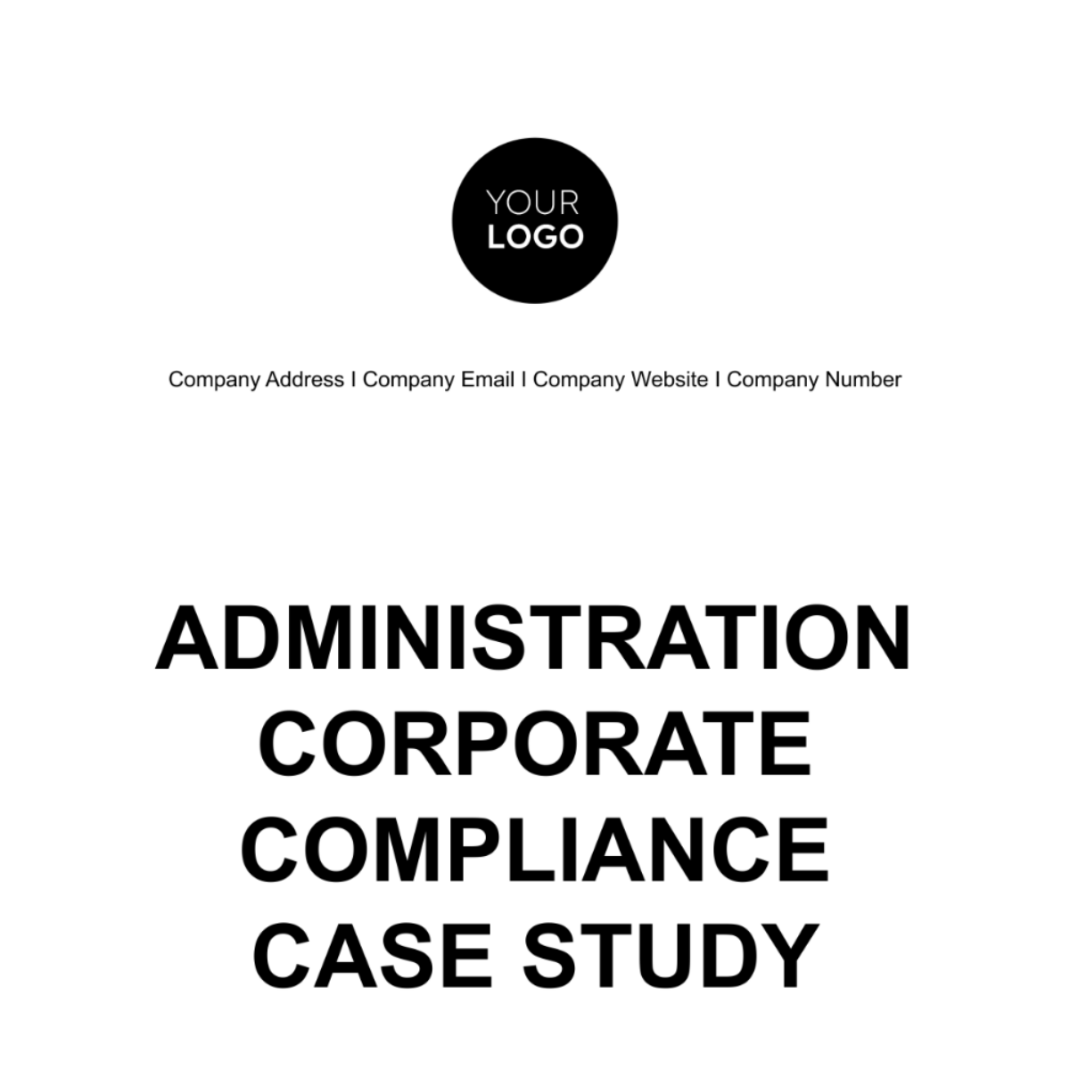 Administration Corporate Compliance Case Study Template | Template.net