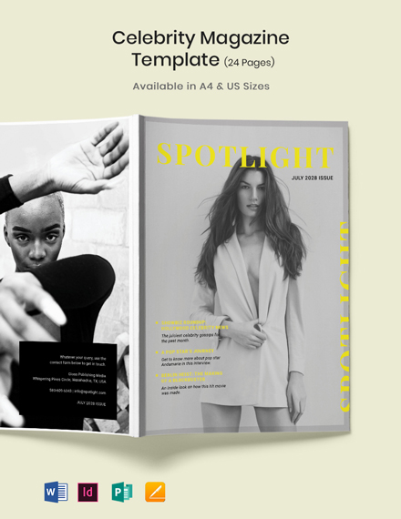 Celebrity Magazine Template