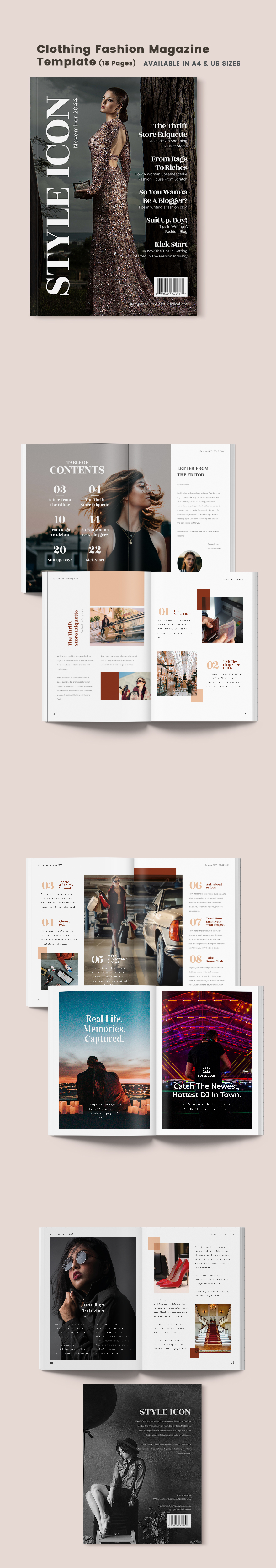 Clothing Magazine Template - InDesign, PSD | Template.net