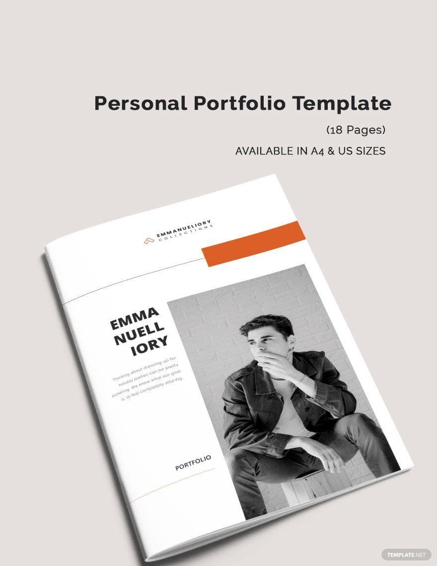 Personal Portfolio Template Download In Word Apple Pages Publisher 
