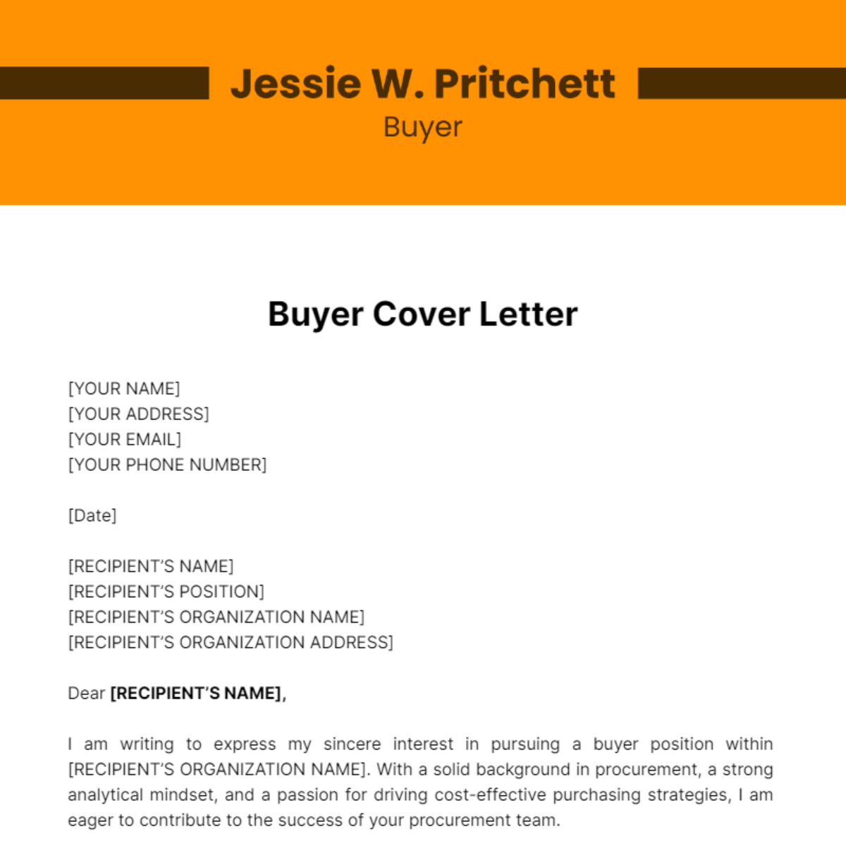 Budget Analyst Cover Letter Template - Edit Online & Download Example ...