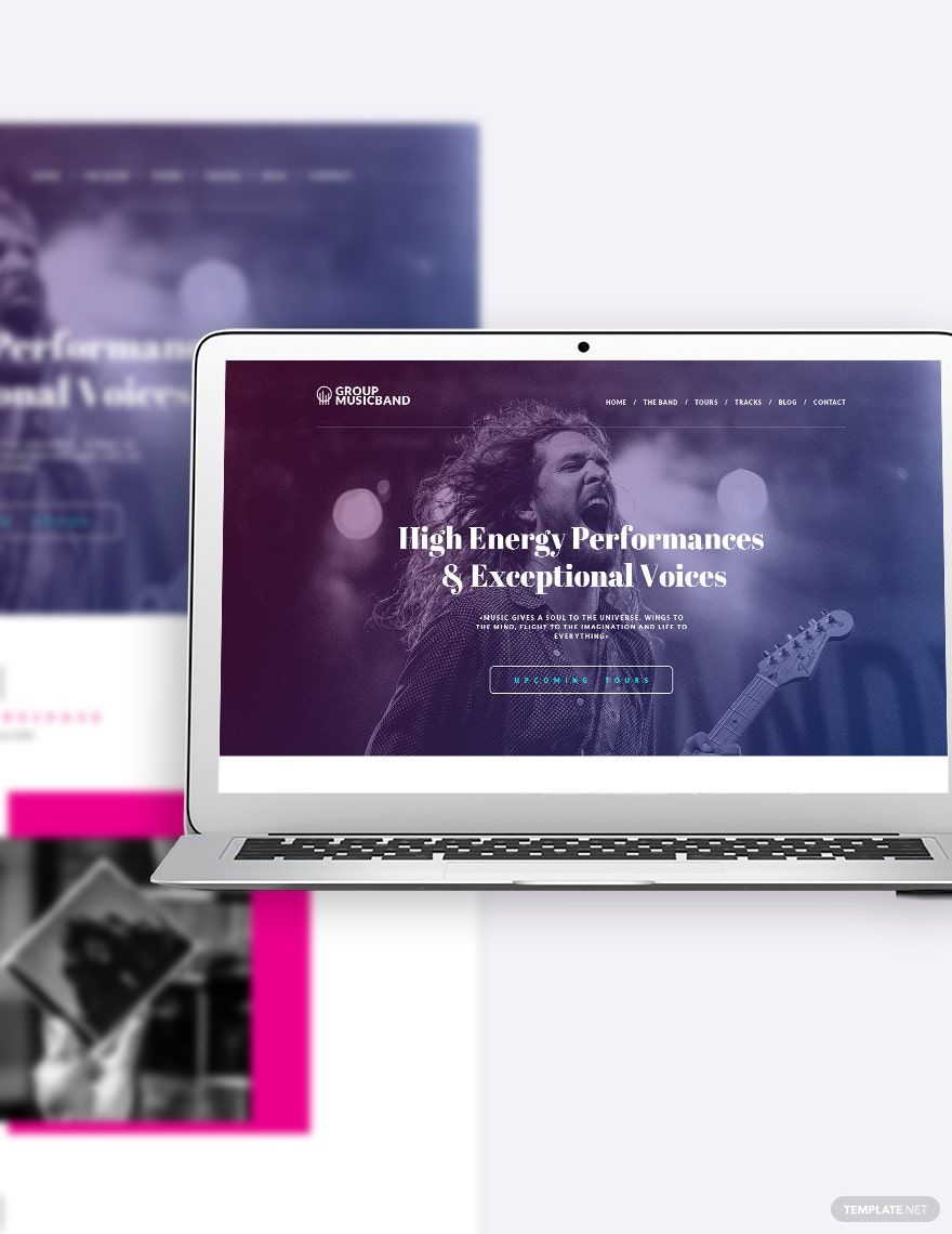 Music Band Bootstrap Landing Page Template HTML5 Template
