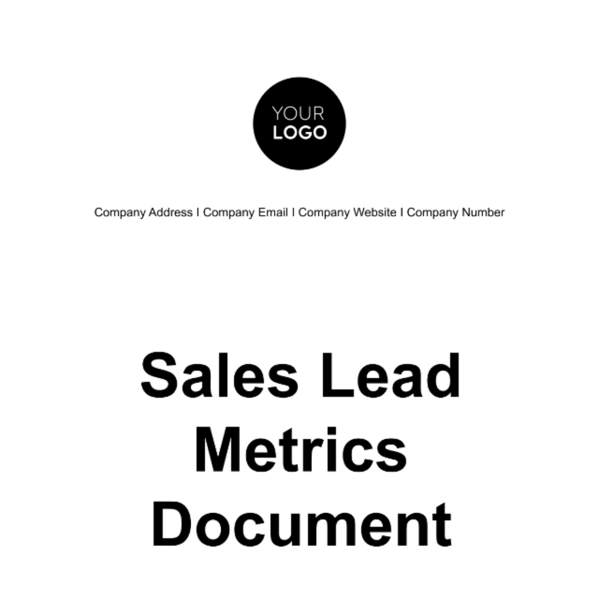 Sales Lead Metrics Document Template - Edit Online & Download Example ...