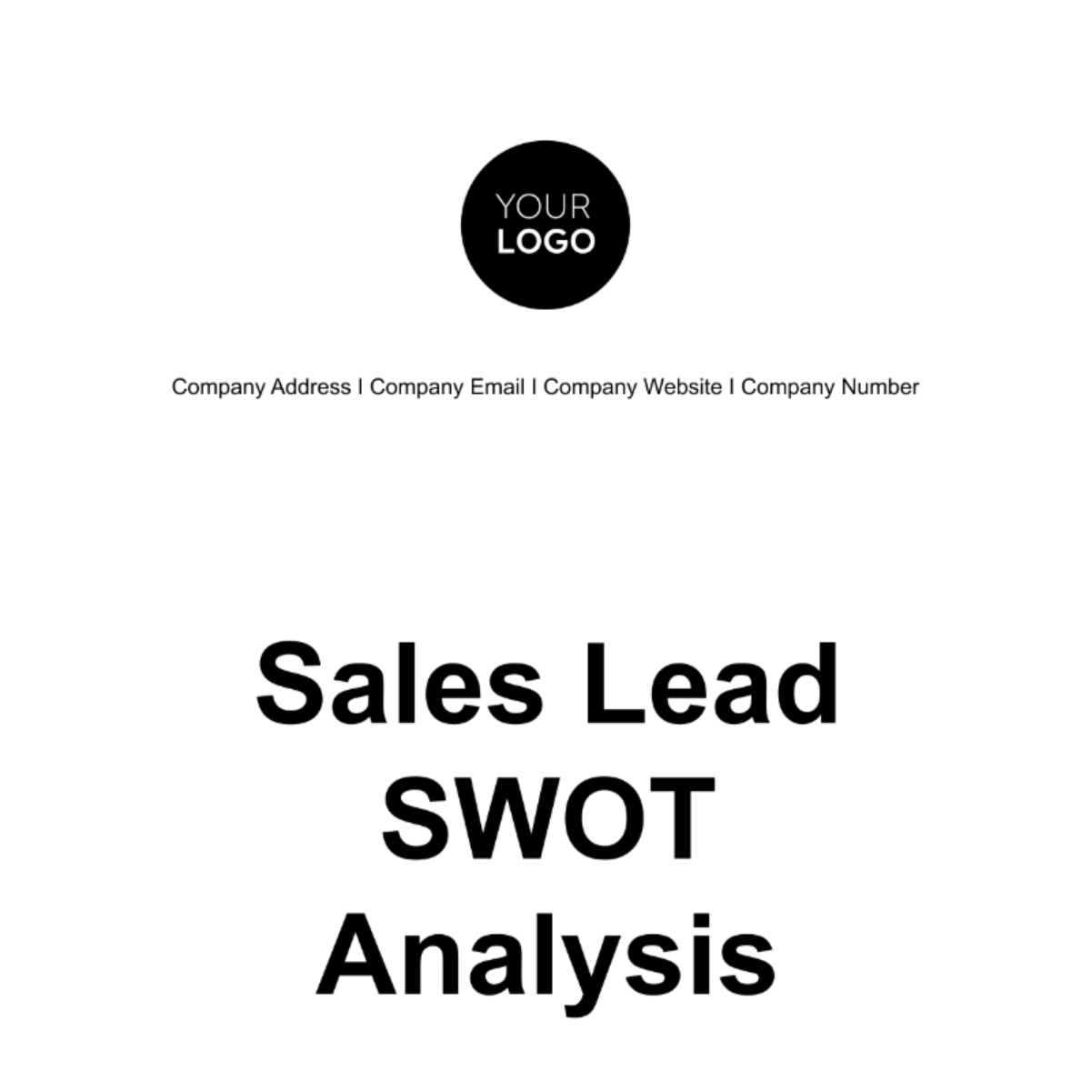 Sales Lead SWOT Analysis Template - Edit Online & Download Example ...
