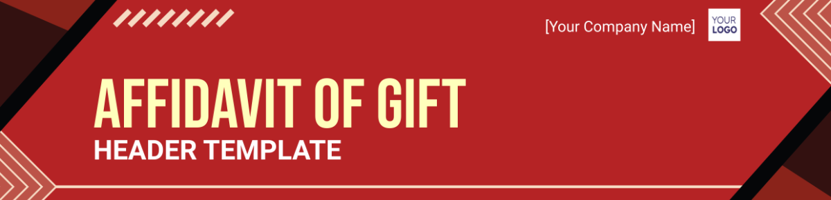 Affidavit of Gift Header Template - Edit Online & Download Example ...