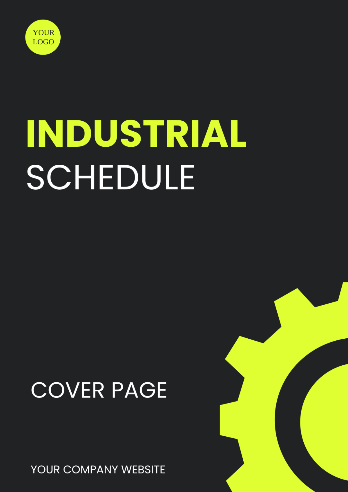 Industrial Schedule Cover Page Template - Edit Online & Download ...