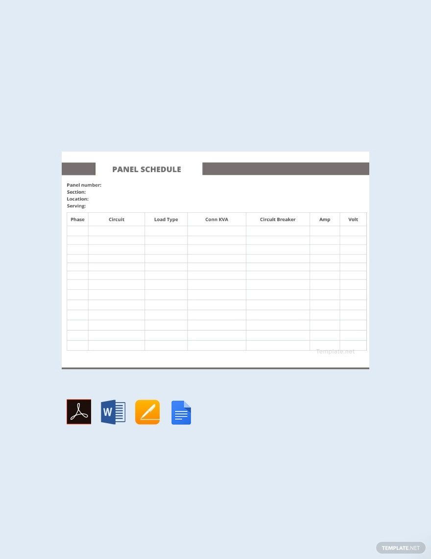 Sample Visitation Schedule Template Google Docs Word Apple Pages
