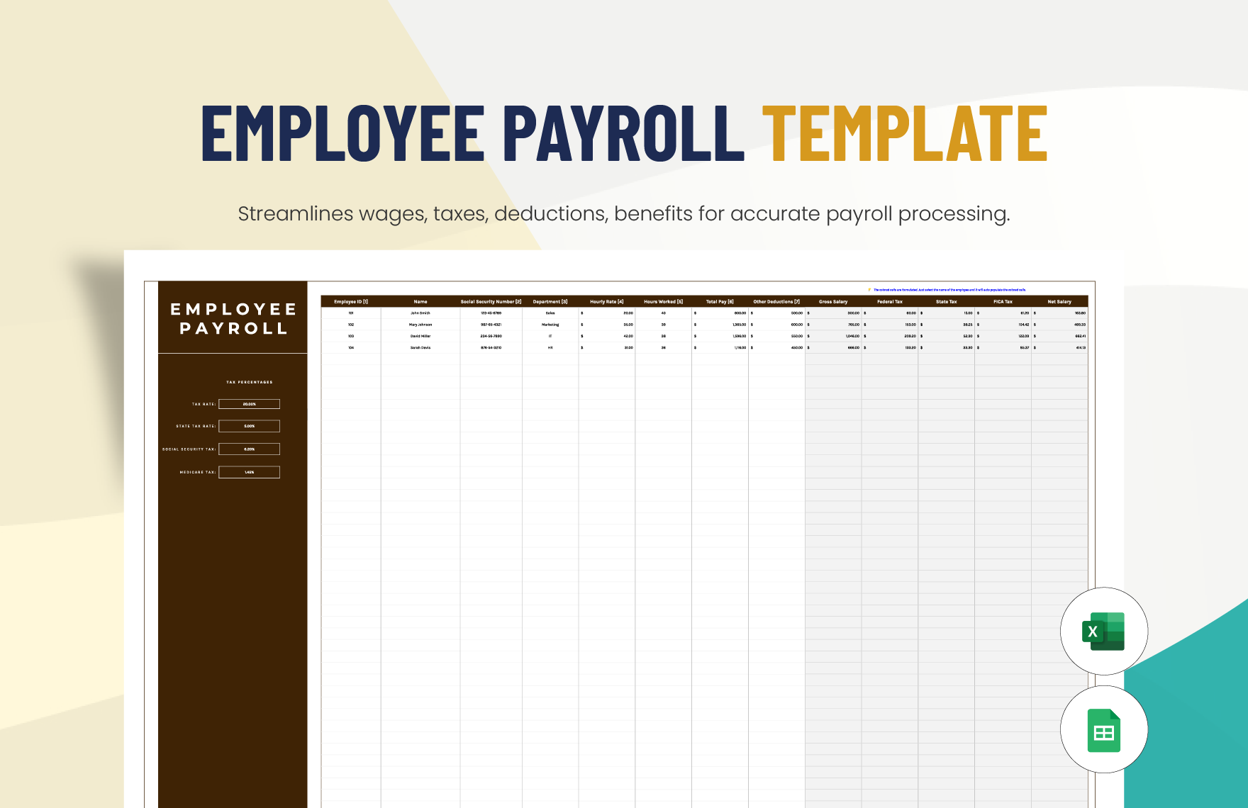 Editable Payroll Templates In PDF To Download