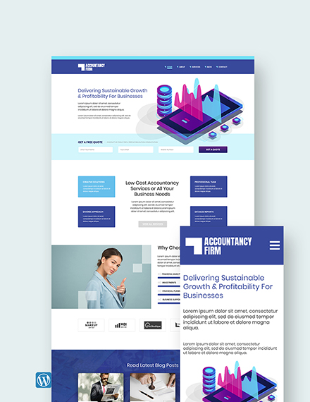 Free Accountancy Firm Bootstrap Landing Page Template - Download in ...