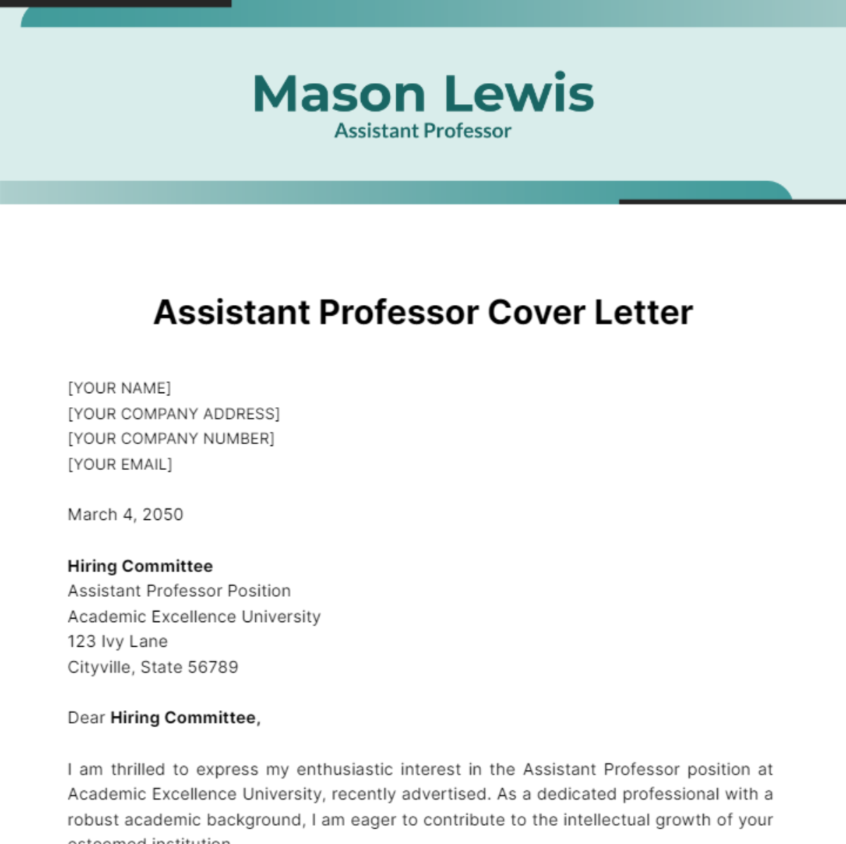 Electrical Cover Letter Template - Edit Online & Download Example ...