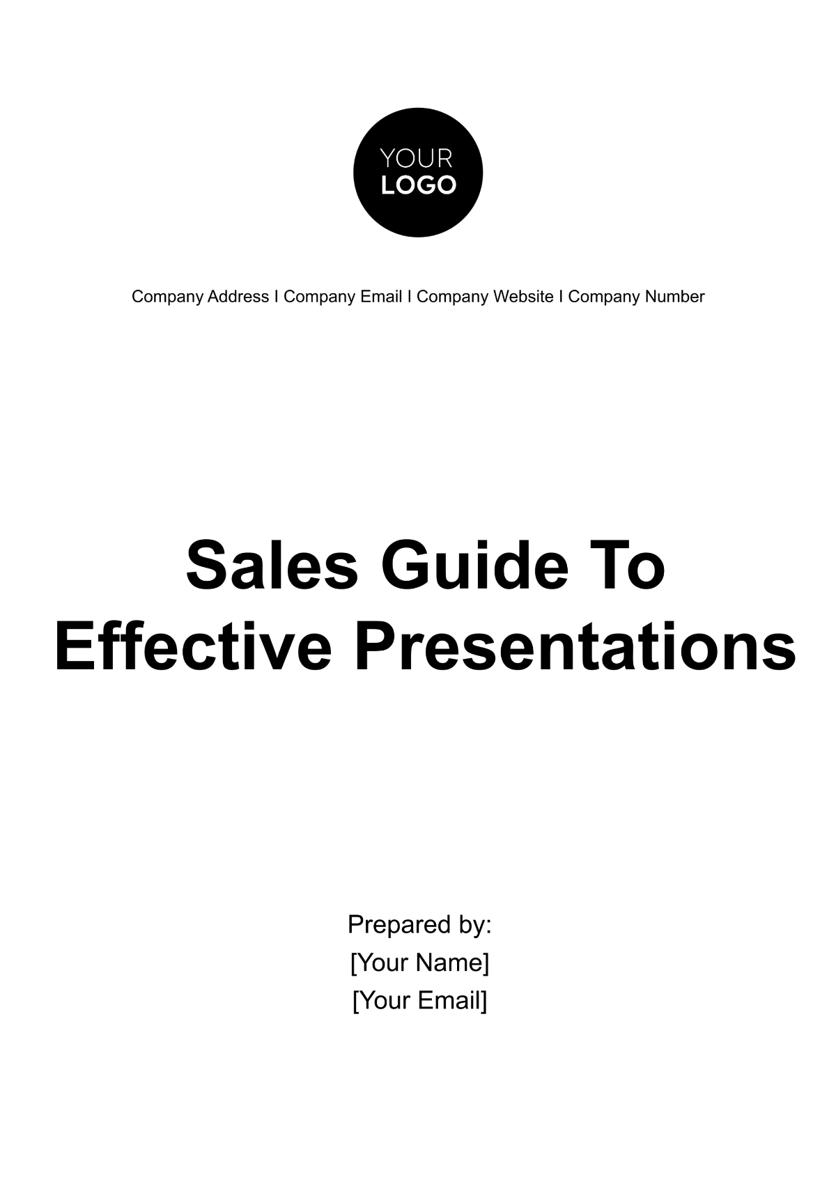 Sales Guide to Effective Presentations Templates - Edit Online ...