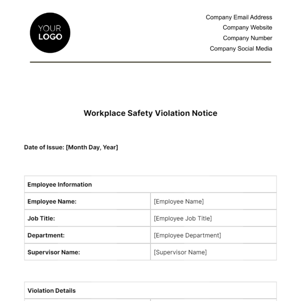 Workplace Safety and Health Management Plan Template - Edit Online ...