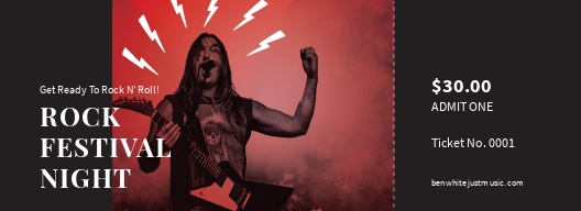 Free Rock Festival Concert Ticket Template